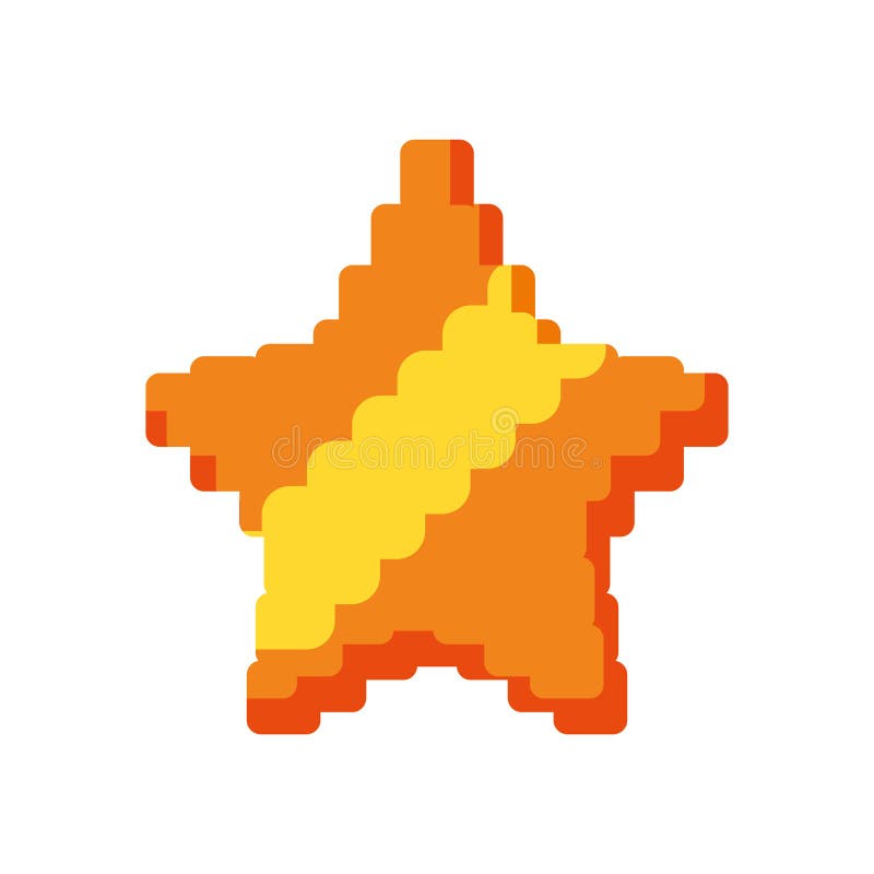 Pixelated Star Isolated Icon Stock Vector - Illustration of classify ...