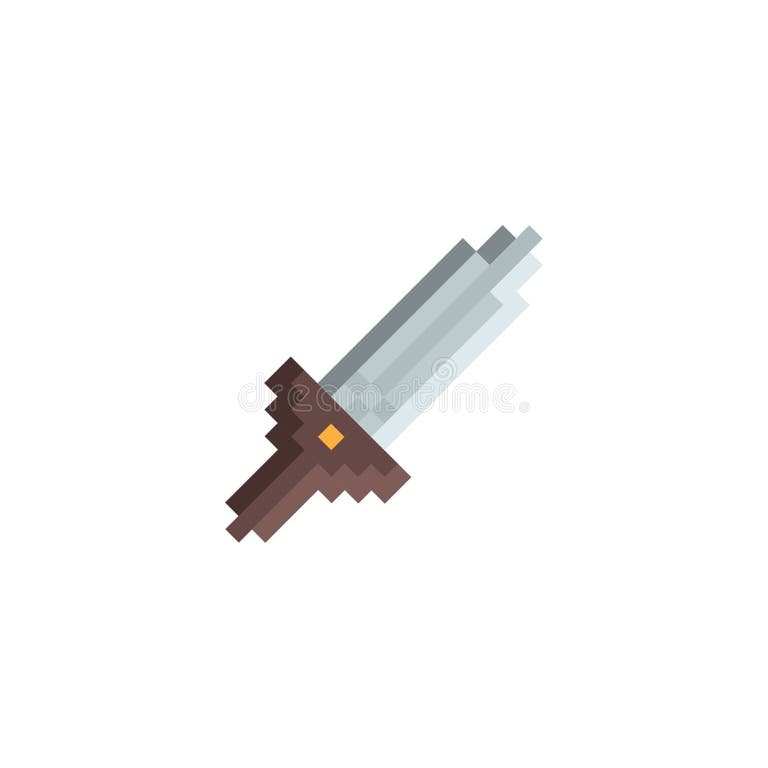 Pixelated Sword. Vector Illustration Decorative Design Stock Vector ...