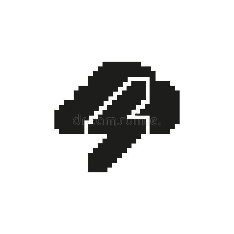 Pixelated Thunderstorm Icon. Symbol of Weather, Power, and Intensity ...