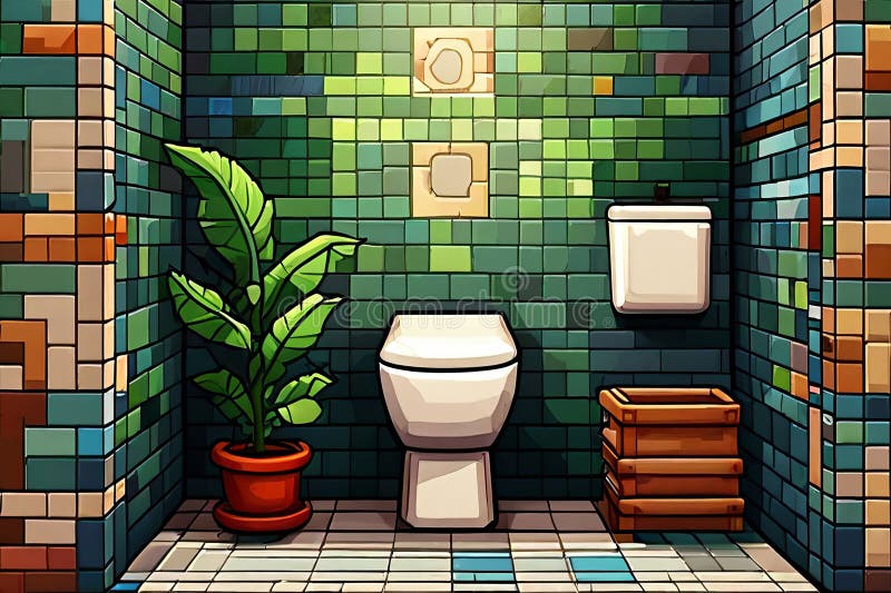 Pixelated Tile Mosaic a Mosaic Created Using Pixelated Tiles for Stock ...