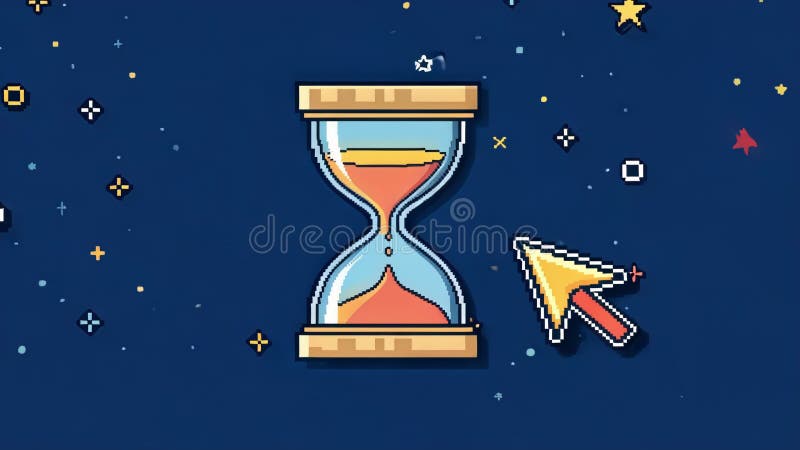 Pixelated Universe a Retro Pixel Art Loading Screen with an Animated ...