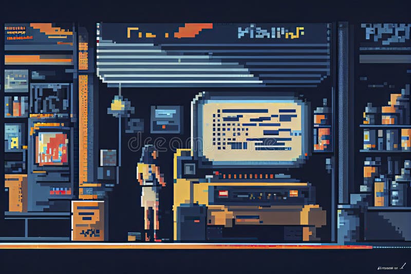 Pixelated UX stock illustration. Illustration of mess - 275495680