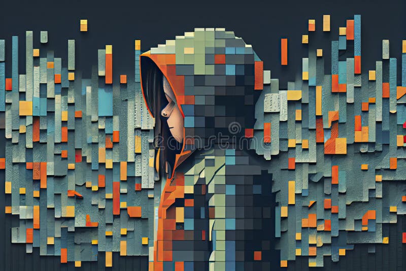 Pixelated UX stock illustration. Illustration of mess - 275495715
