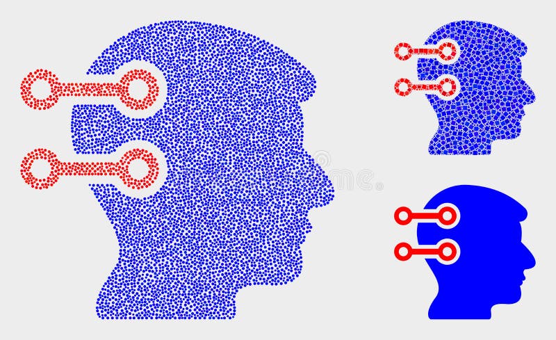Dot Mosaic Brain Interface Stock Illustrations – 99 Dot Mosaic Brain ...