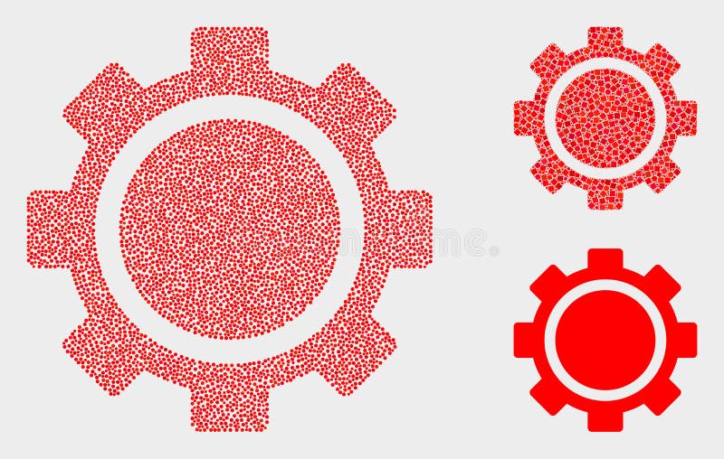 Pixelated Vector Gear Icons Stock Vector - Illustration of pixelated ...