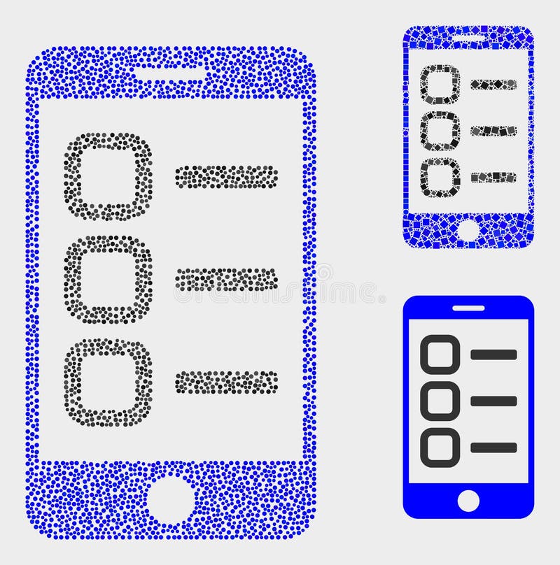 Pixelated Vector Smartphone Tasks Icons Stock Vector - Illustration of ...