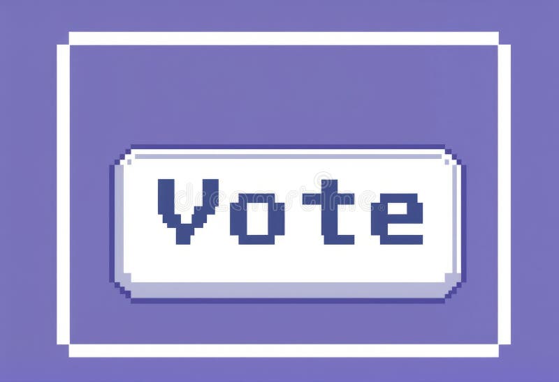 Pixelated Vote Button Interactive Pixel Art Animation Stock ...