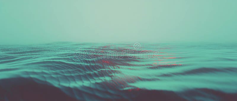 Pixelated Waves Create Tranquil Digital Art Background with Central ...