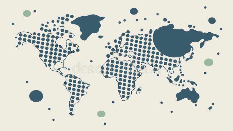 Pixelated World Map, Digital Earth Design, Vector Design Generative AI Stock Vector ...