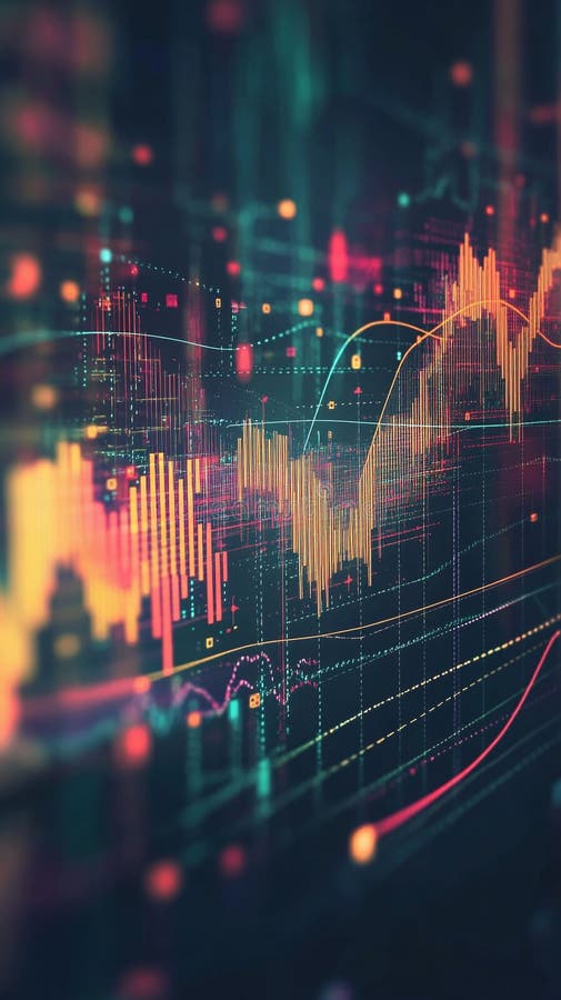 Pixelized Cash Flow Forecast Graph for Financial Planning Purposes ...