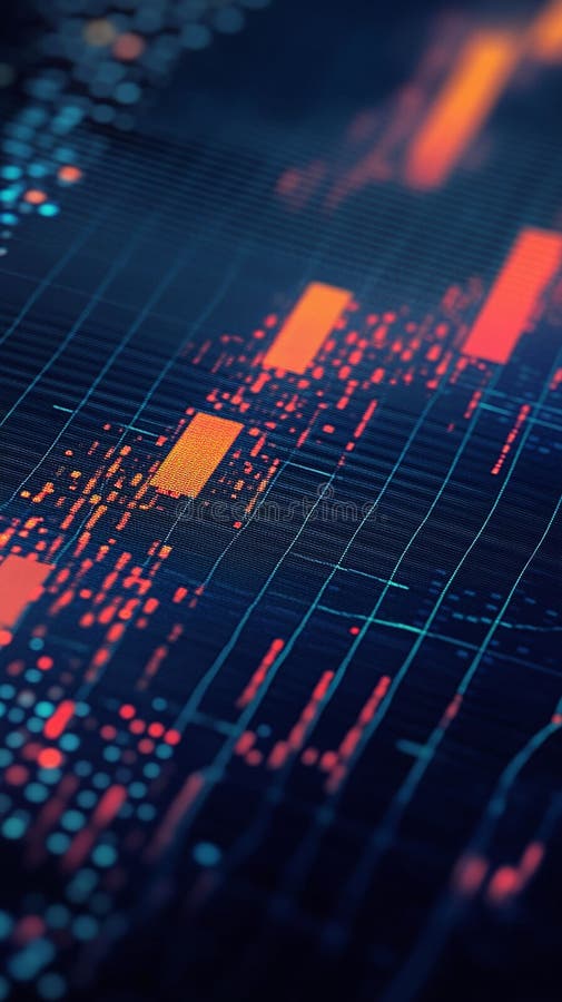Pixelized Investment Return Graph for a Diversified Portfolio. Stock ...