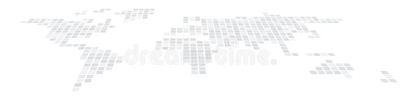 Pixelized Map of World. Front Perspective Stock Vector - Illustration ...