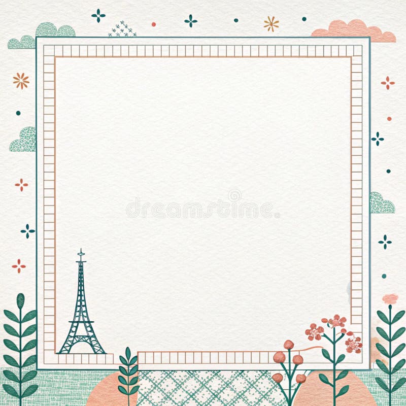 Pixellated Grid Border Paper Texture Digital and Abstract Stock ...