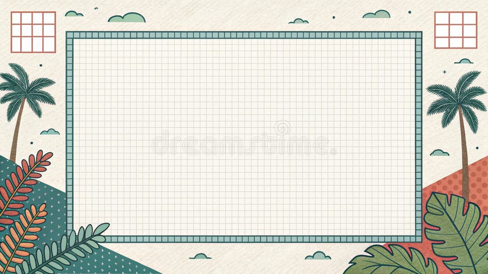 Pixellated Grid Border Paper Texture Digital and Abstract Stock ...