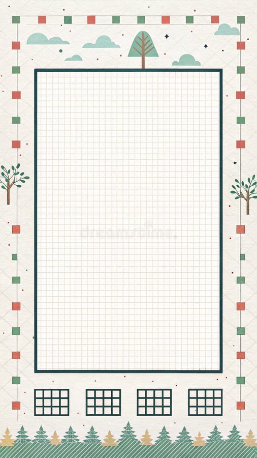Pixellated Grid Border Paper Texture Digital and Abstract Stock ...