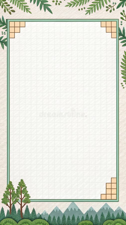 Pixellated Grid Border Paper Texture Digital and Abstract Stock ...