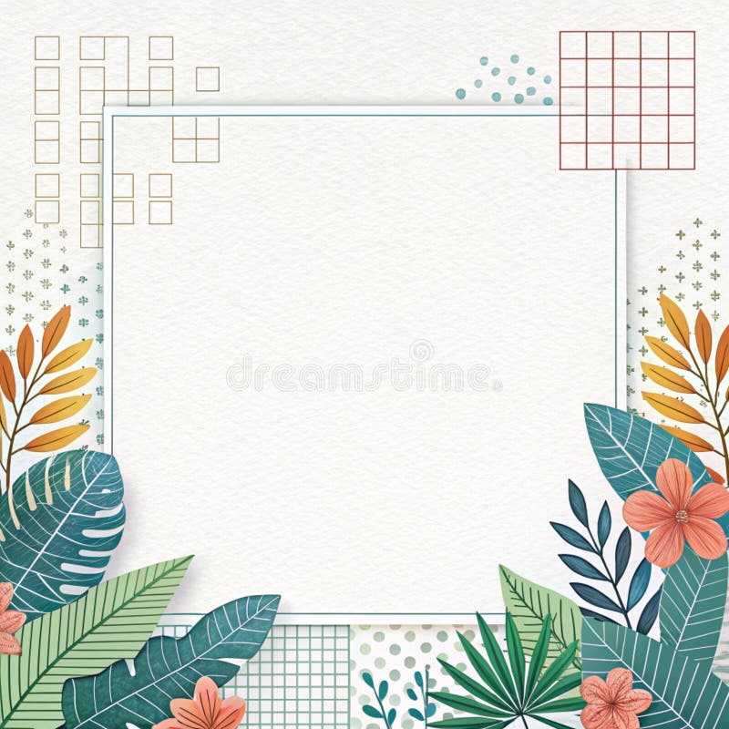 Pixellated Grid Border Paper Texture Digital and Abstract Stock ...