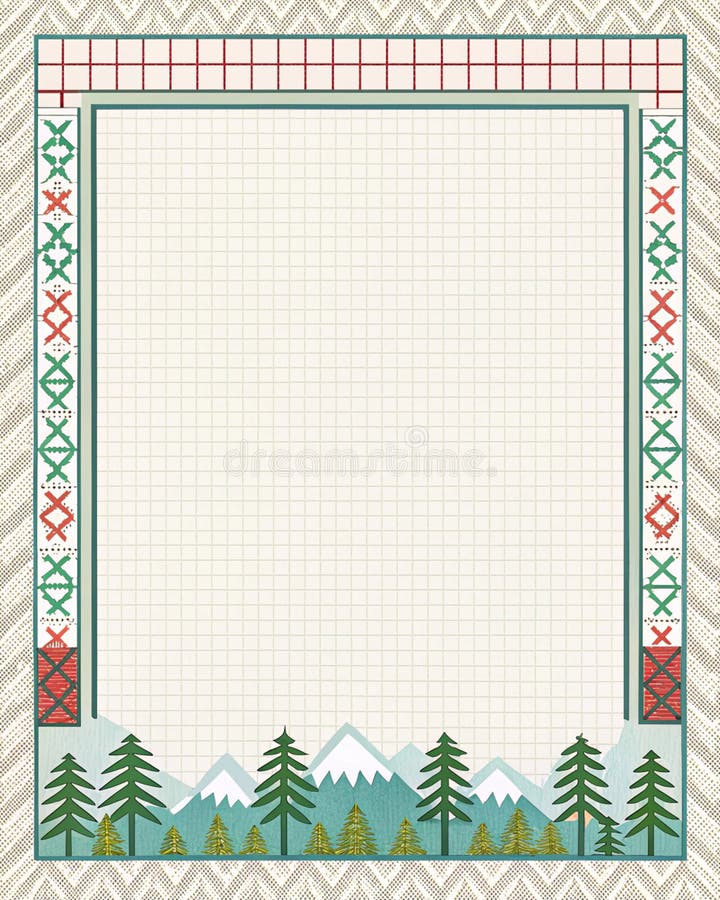 Pixellated Grid Border Paper Texture Digital and Abstract Stock ...