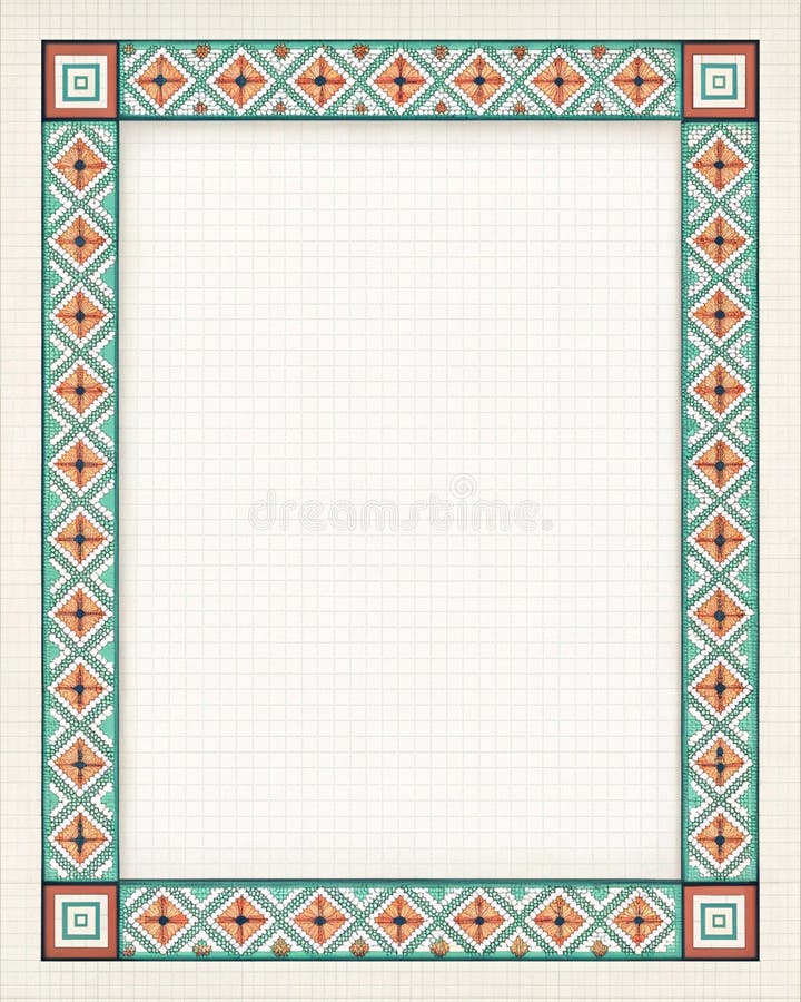 Pixellated Grid Border Paper Texture Digital and Abstract Stock ...