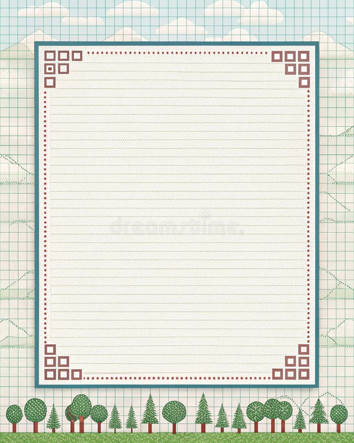 Pixellated Grid Border Paper Texture Digital and Abstract Stock ...
