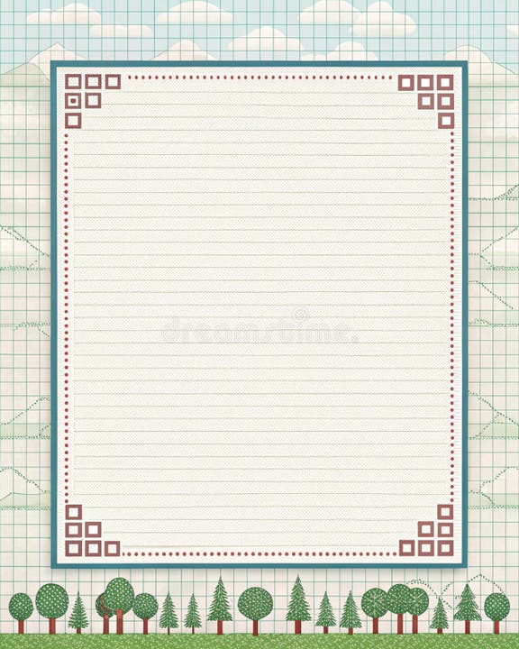 Pixellated Grid Border Paper Texture Digital and Abstract Stock ...