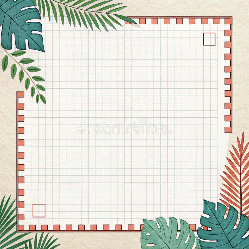 Pixellated Grid Border Paper Texture Digital and Abstract Stock ...