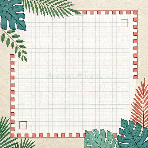 Pixellated Grid Border Paper Texture Digital and Abstract Stock ...