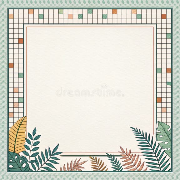 Pixellated Grid Border Paper Texture Digital and Abstract Stock ...