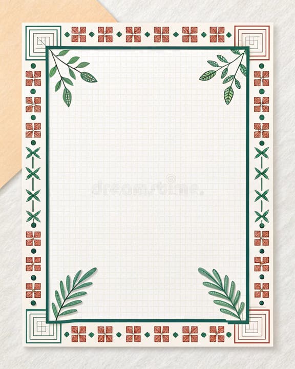 Pixellated Grid Border Paper Texture Digital and Abstract Stock ...