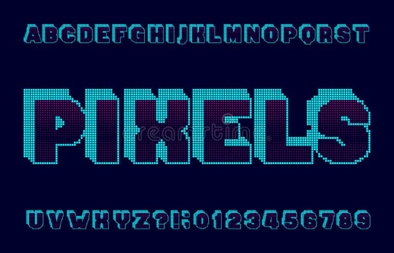 Pixel Letters Stock Illustrations – 6,693 Pixel Letters Stock ...