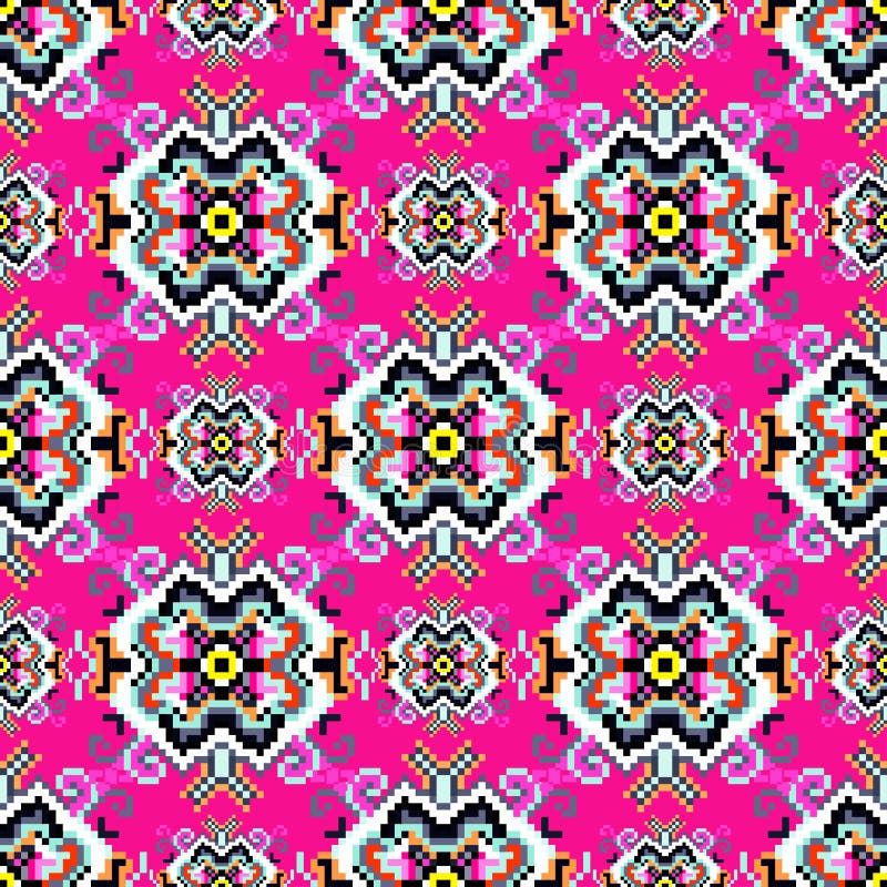 Pixels Beautiful Abstract Geometric Seamless Pattern Illustration Stock ...