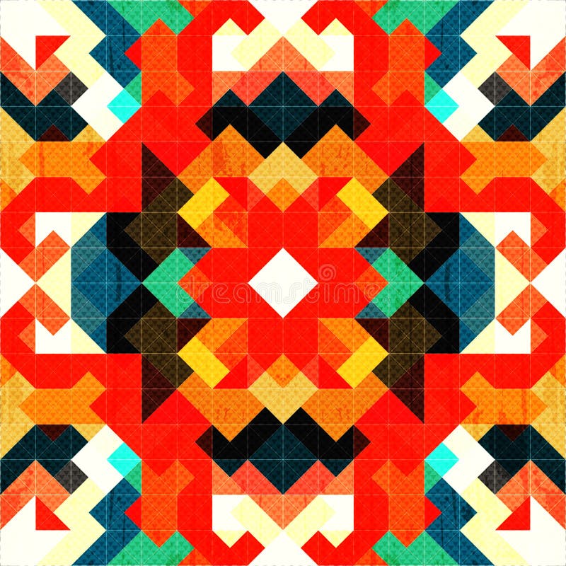 Pixels Beautiful Abstract Geometric Seamless Pattern Vector ...