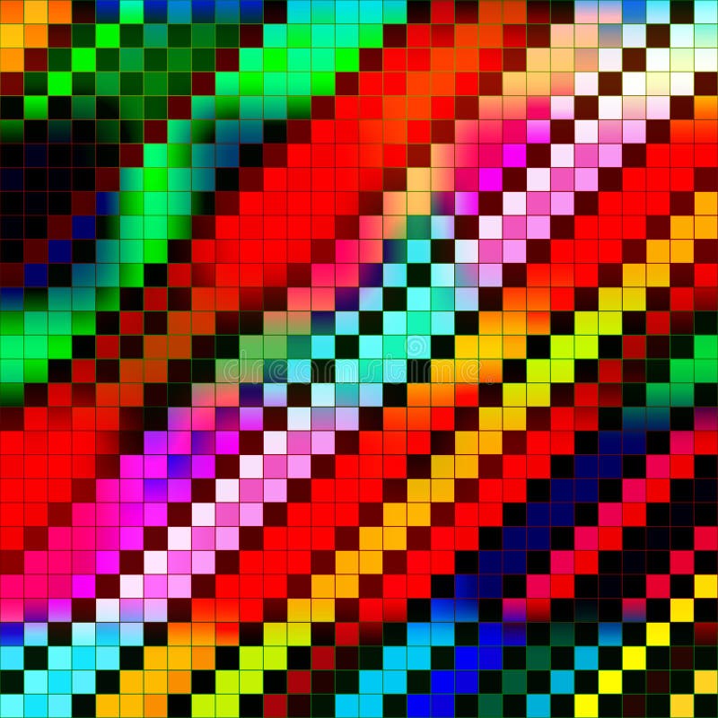 Pixels Beautiful Psychedelic Pattern Vector Illustration Stock Vector ...