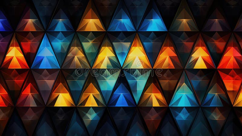 Pixels Black Triangle Pattern Stock Illustration - Illustration of ...