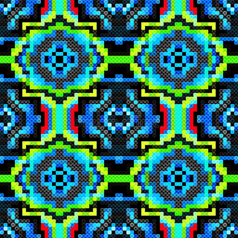 Pixels colored geometric stock vector. Illustration of funky - 63898405
