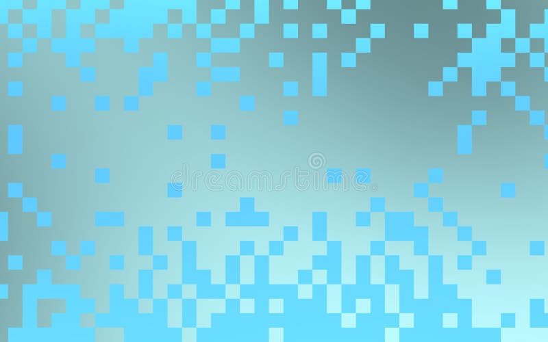 Pixels Covering Blue Bright Background with Pixels Stock Illustration ...