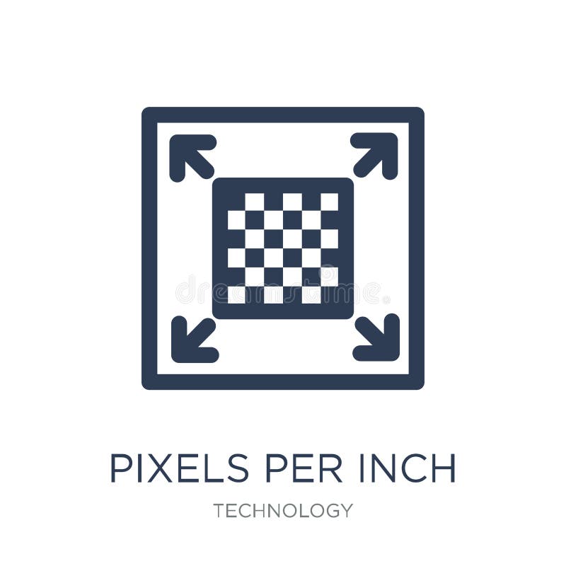 Pixels Per Inch Icon. Trendy Flat Vector Pixels Per Inch Icon on Stock ...