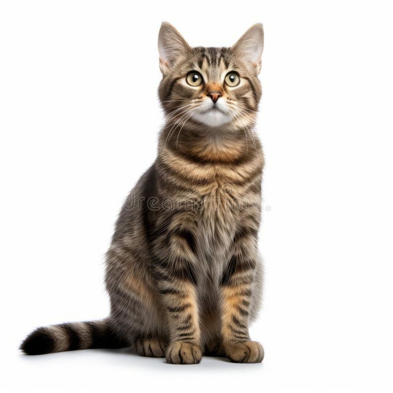 Pixie-bob Cat Isolated on White Background Full Body Image Stock ...