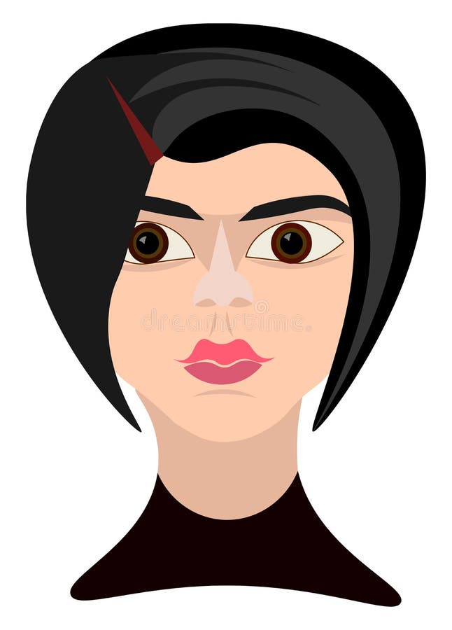 Pixie Haircut Vector Illustration Stock Illustration - Illustration of ...
