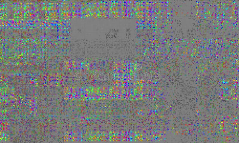 Pixilated Glitch Background. Grunge Artifact Screen Effect. Vector ...