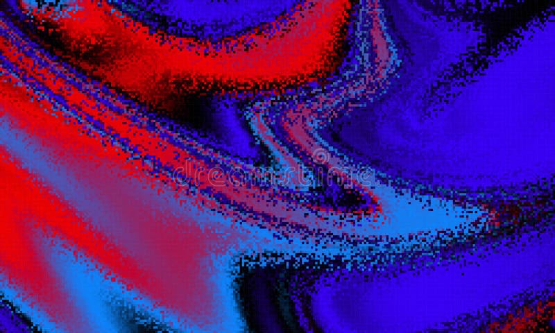 Pixilated Psychedelic Background. Moire Overlapping Effect. Vector ...