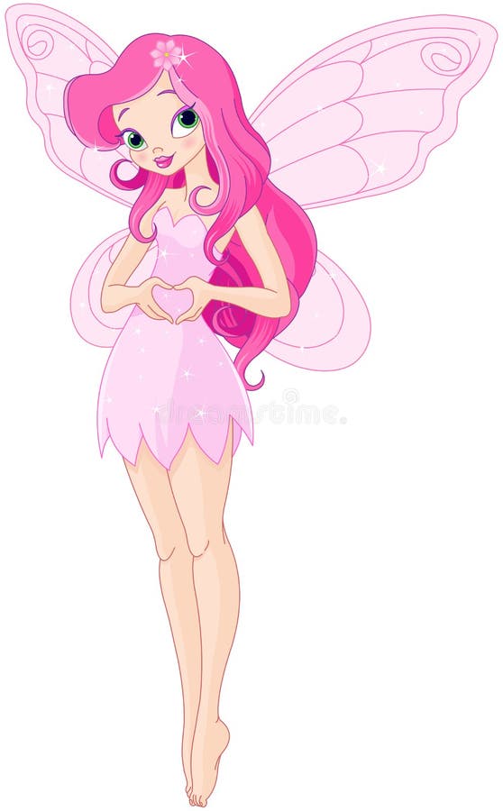 Cute pink fairy stock vector. Illustration of butterfly - 22043704
