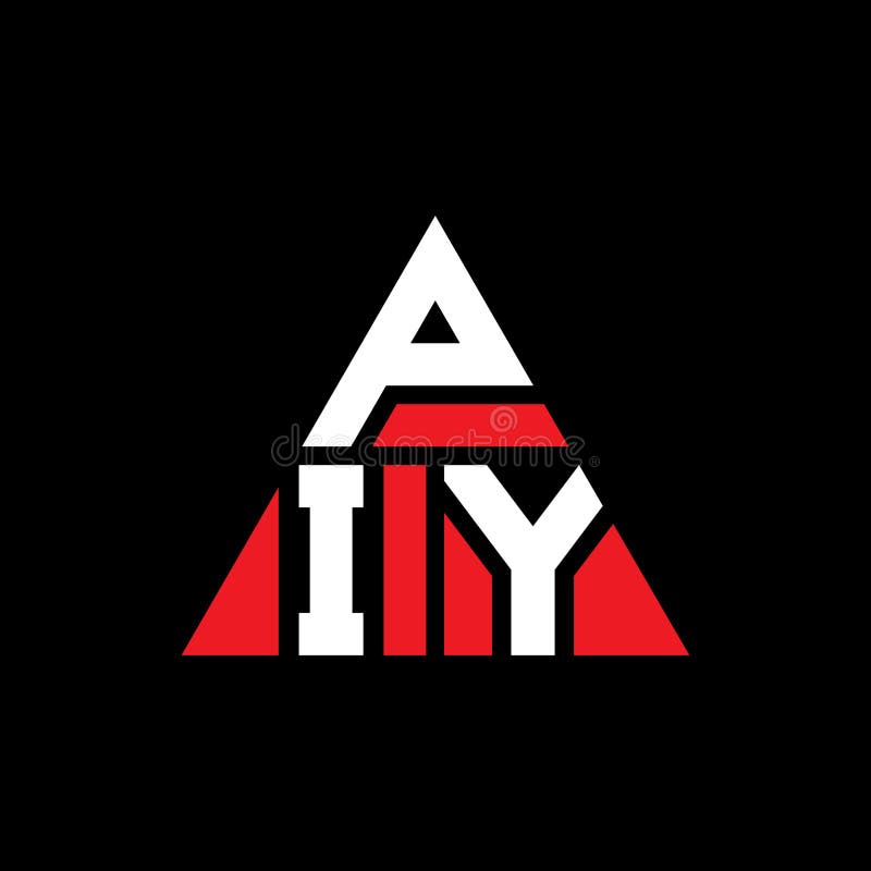 PIY Triangle Letter Logo Design with Triangle Shape. PIY Triangle Logo ...