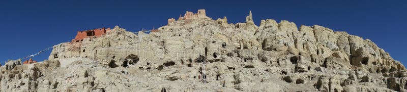 Piyang Caves stock photo. Image of ruins, hill, blue - 94092098