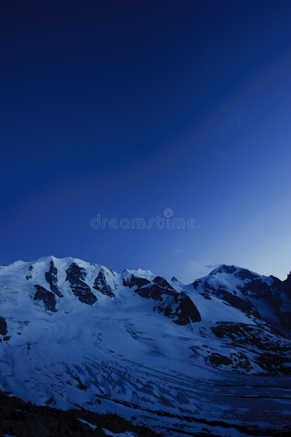 Piz Palu and Piz Bernina stock image. Image of angle - 15133191