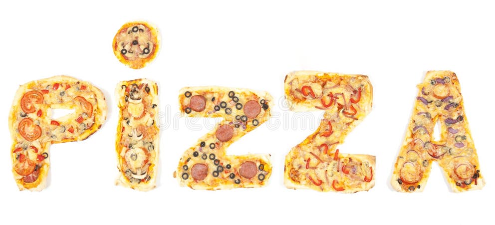 Pizza stock image. Image of lunch, cheese, letters, table - 12497889