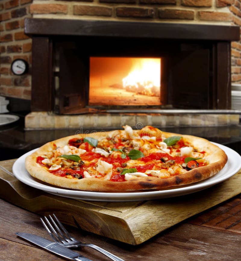 Pizza stock photo. Image of american, blaze, food, cooked - 19086000
