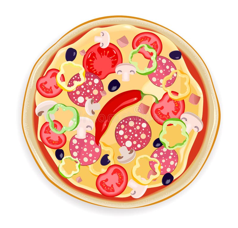Vector Set: Pizza Toppings Collection Stock Vector - Illustration of ...