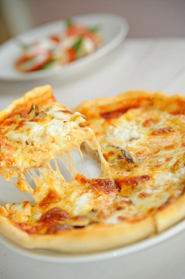 Pizza slice stock image. Image of cuisine, bake, food - 12245053