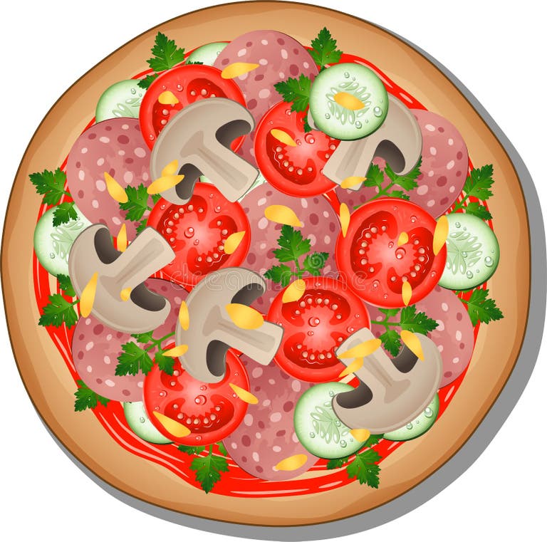Pizza Toppings White Stock Illustrations – 2,139 Pizza Toppings White ...